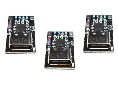 [3 Pack] USB Typ-C Decoy Board USB-C USB PD3.0/2.0 QC3.0/2.0 9V 12V 15V ...