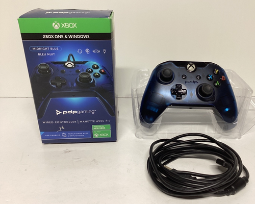 Xbox One PDP Wired USB Gaming Controller Model 048-082 Midnight Blue ...