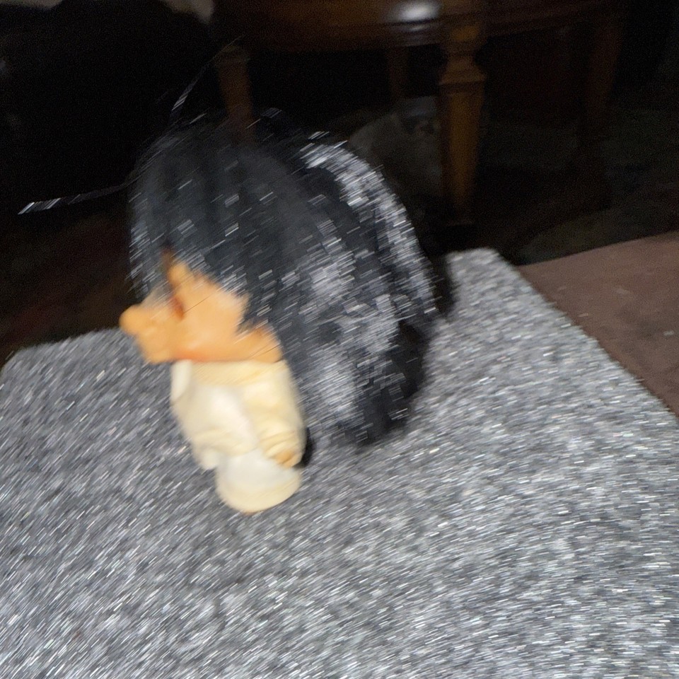 Troll Doll Rootie Black Rooted Hair Scandia House Tab Neck Bug Eyes 3 ...