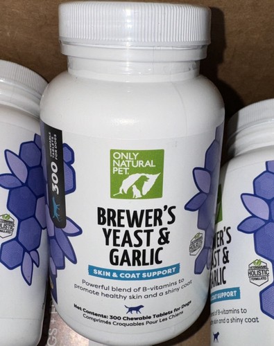 Only Natural Pet Brewers Yeast & Garlic Chewable NATURAL -Flea Tck Dog ...