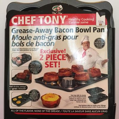 Chef Tony 2 Pack Grease away Bacon Bowl Pans ~ NEW | eBay