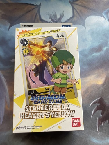 Digimon Card Game Starter Deck Heaven’s Yellow ST-3 Sealed Includes ...