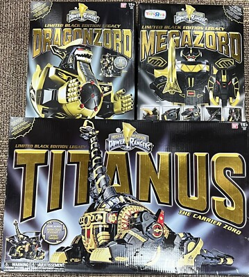 Power Rangers Limited Black Edition Legacy Titanus Dragonzord Megazord ...