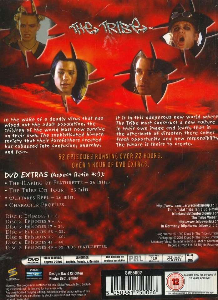 The Tribe: Series 1 (1999) 7-Disc DVD, Caleb Ross, Victoria Spence ...