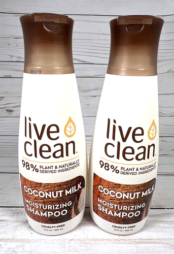 Live Clean Coconut Milk Moisturizing Shampoo 12oz Cruelty Free Plant ...