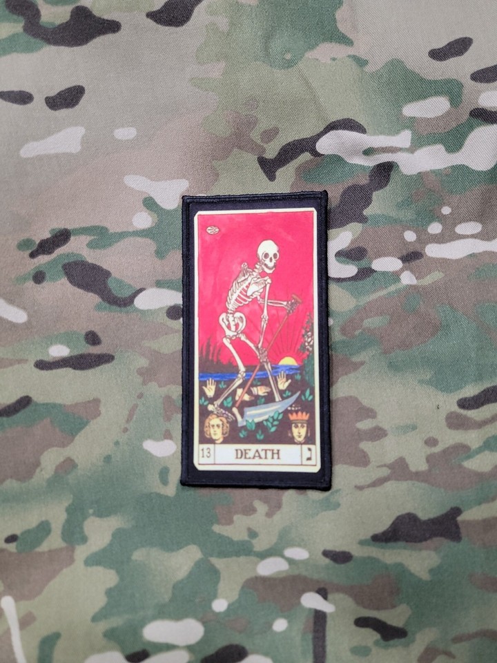 3x6" Death Card Tarot Hook Back JUMBO SIZE Patch For Body Armor Plate ...