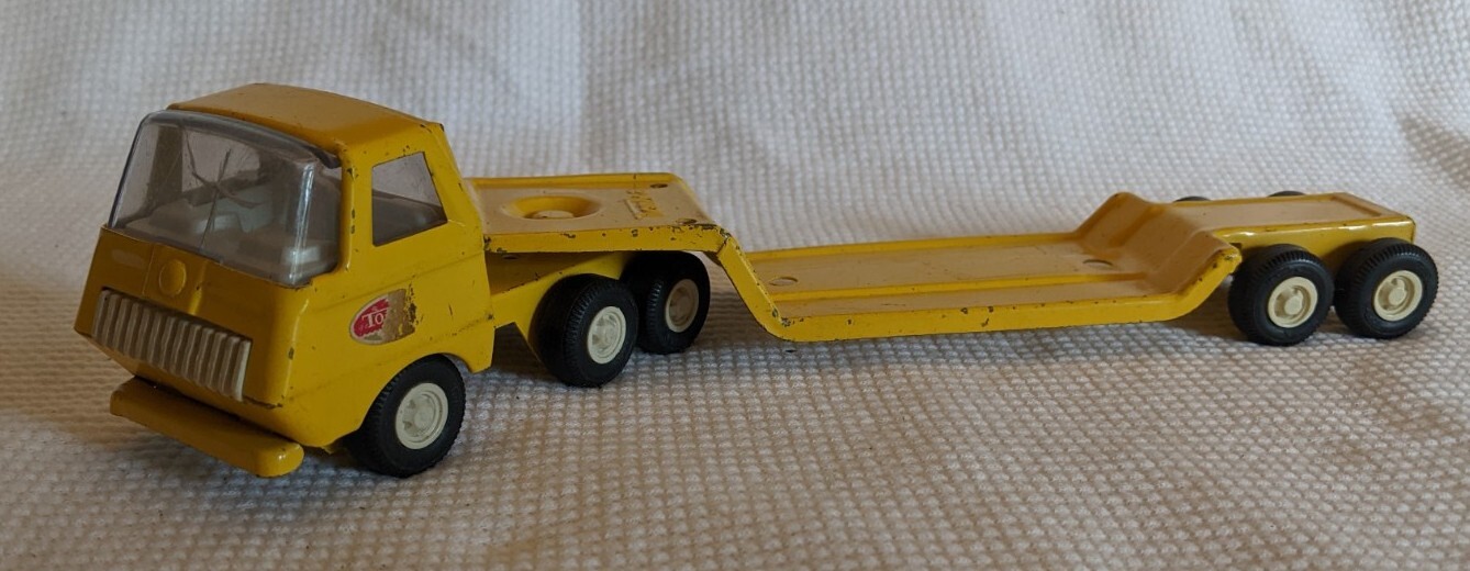 1960's Tonka Lowboy Tractor/Trailer. 11" Yellow. Great Condition | eBay