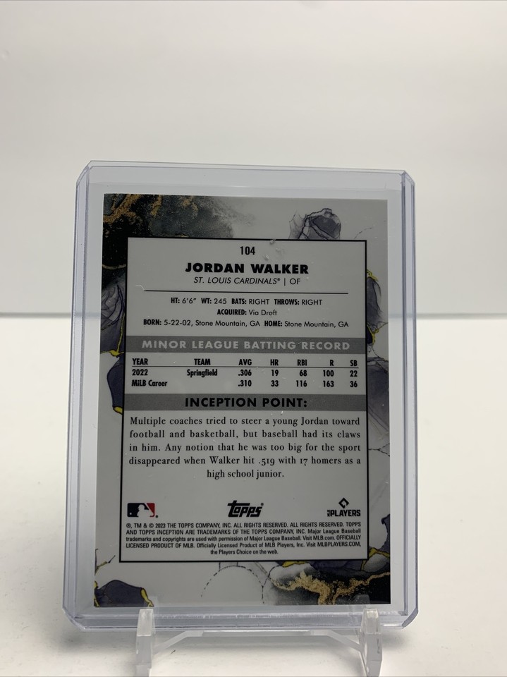 2023 Topps Inception - GREEN #104 Jordan Walker RC -St Louis Cardinals ...
