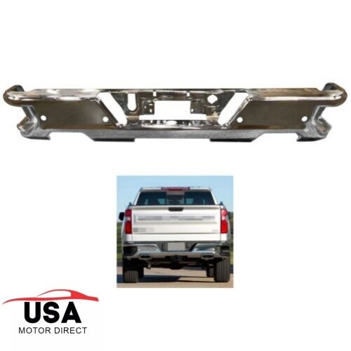 Fits 2019-2021 Chevy Silverado 1500 GMC Sierra 1500 Rear Bumper ...