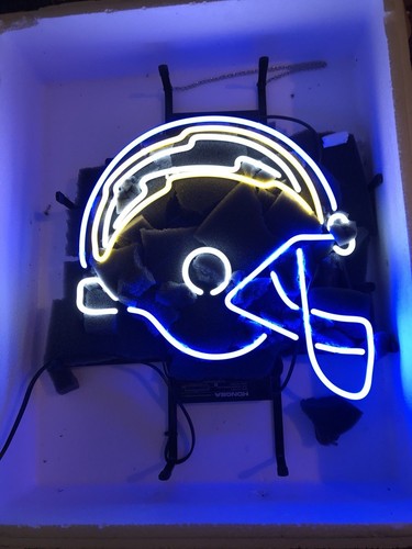 Los Angeles Chargers Helmet 20"x16" Neon Lamp Light Sign Display Club ...