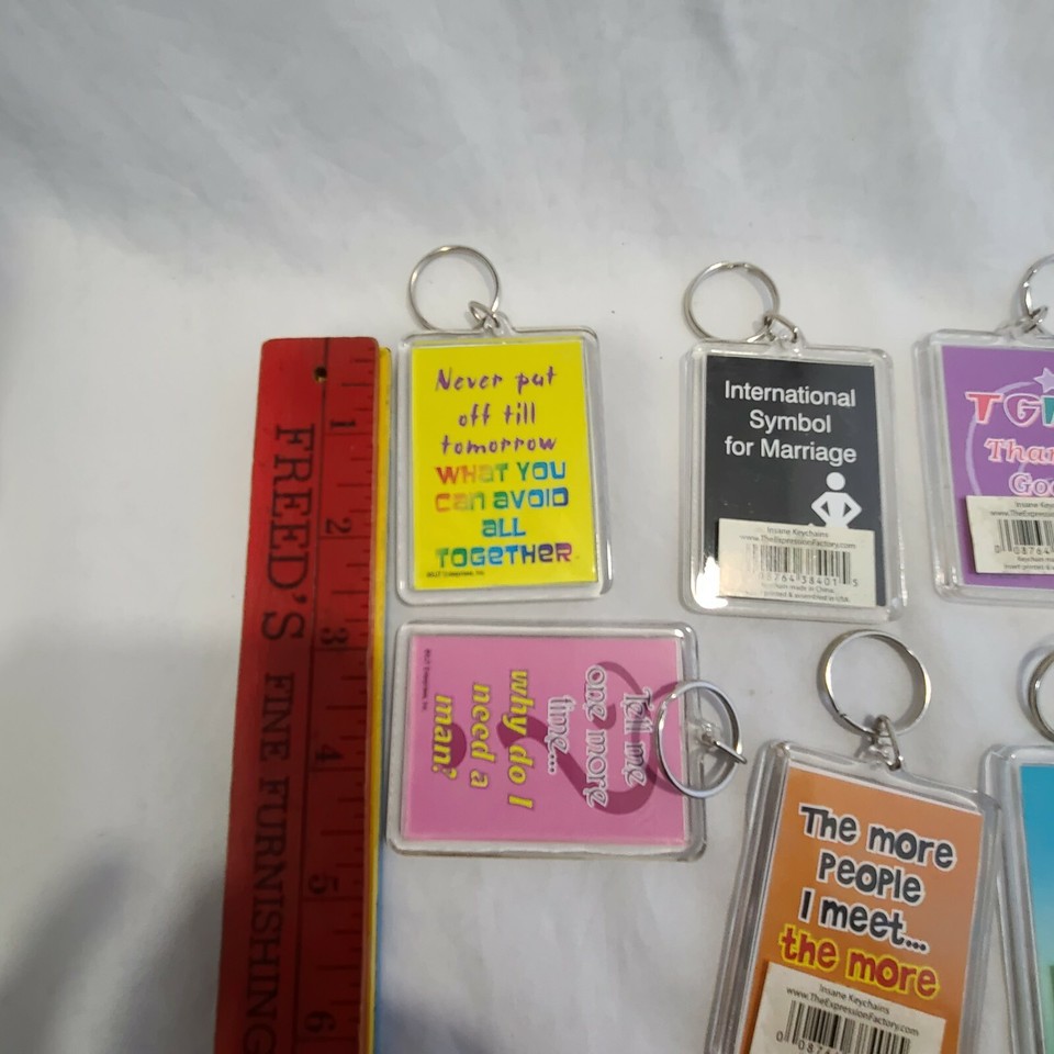 Vintage Keychain Insane Keychains The Express Factory Funny Cute Saying ...
