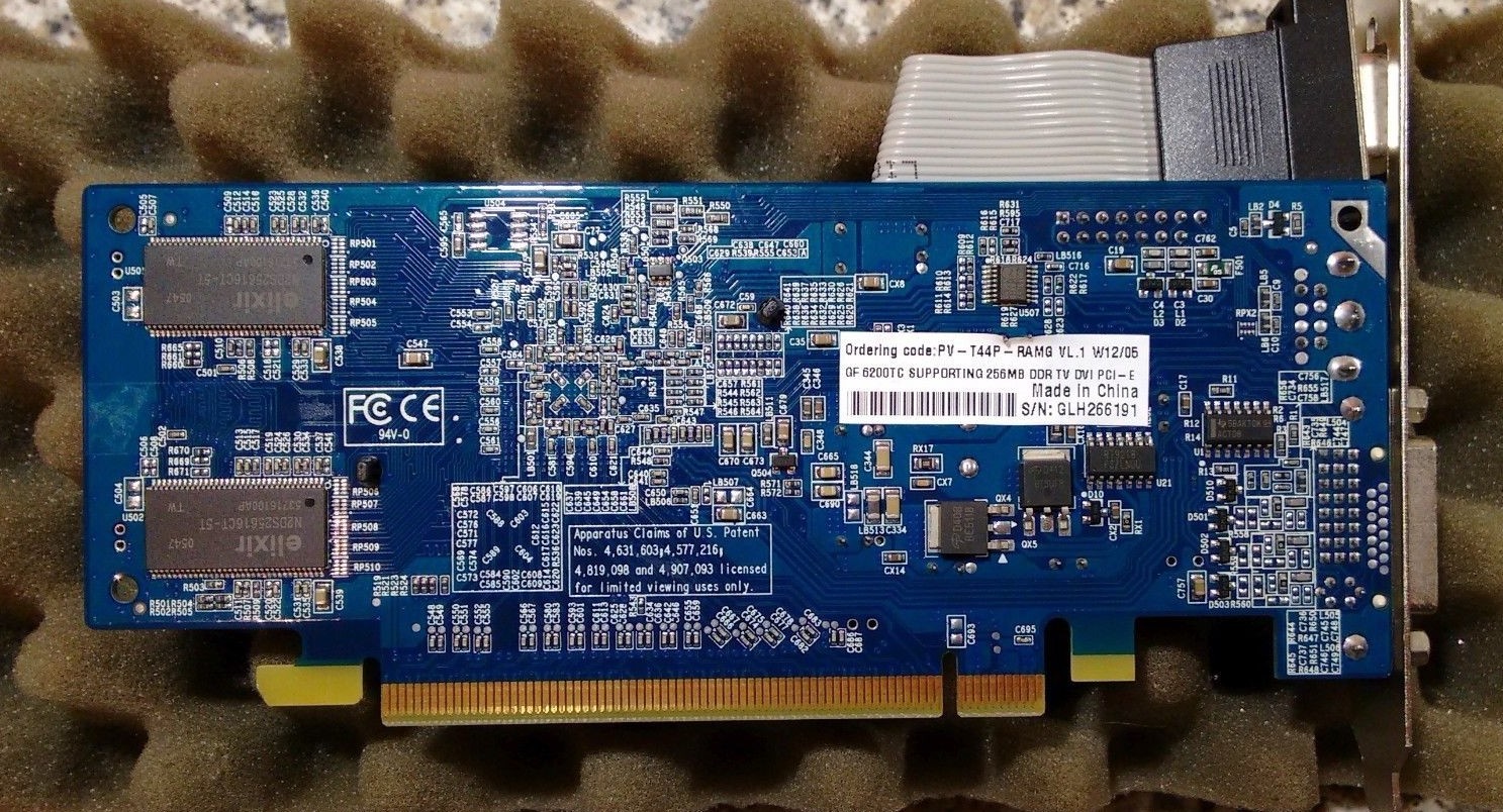 XFX geforce GF 6200TC 256MB [PV-T44P-RAMG VL.1] PCIe OEM Industrial ...