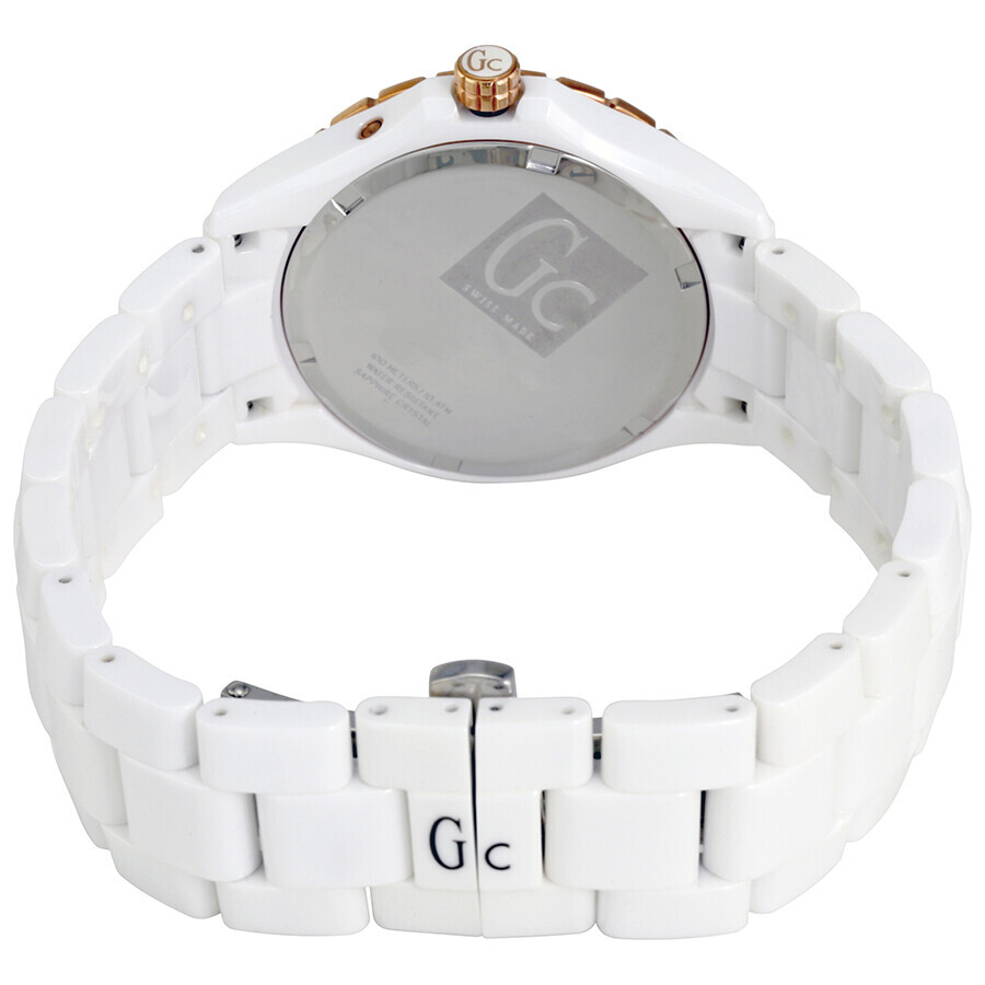 Guess Collection GC Women's Sport XL-S Glam Ceramic Pearl White Rose ...
