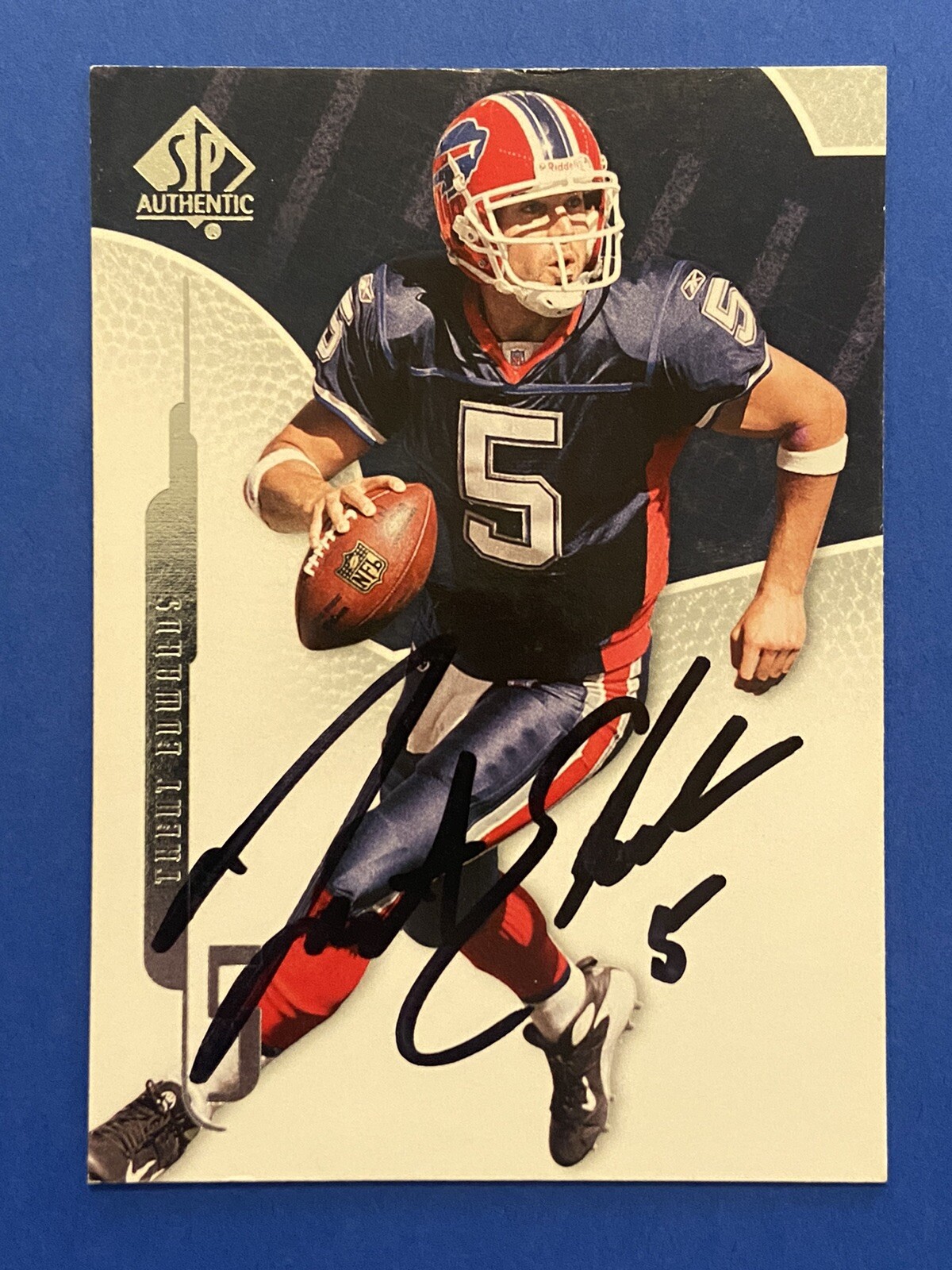 TRENT EDWARDS Signed 2008 SP Authentic #2 Buffalo Bills Stanford ...