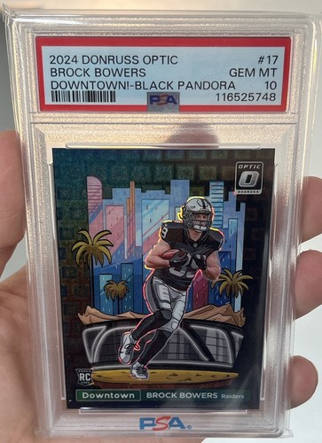 BROCK BOWERS 24 Optic Black Pandora DOWNTOWN 14/25 RC PSA GEM 10 COLOR ...