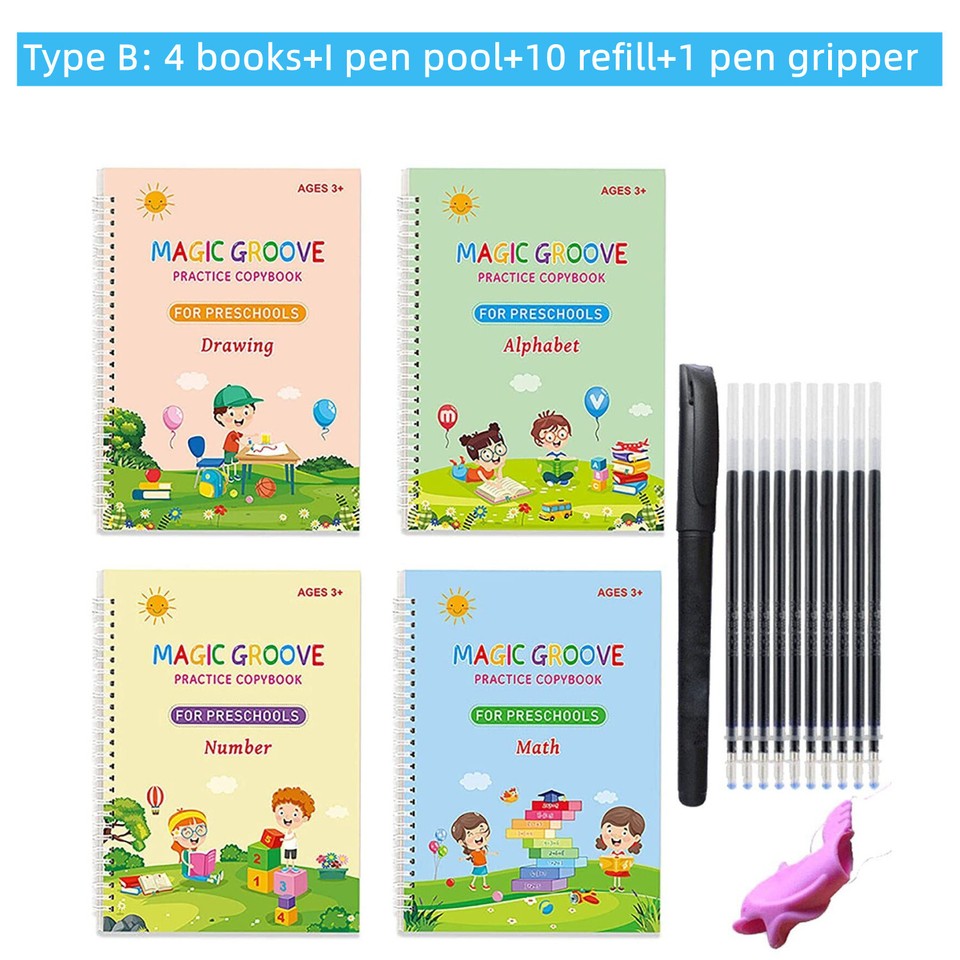 New Groovd Magic Copybook Grooved Children's Handwriting Book Practice ...
