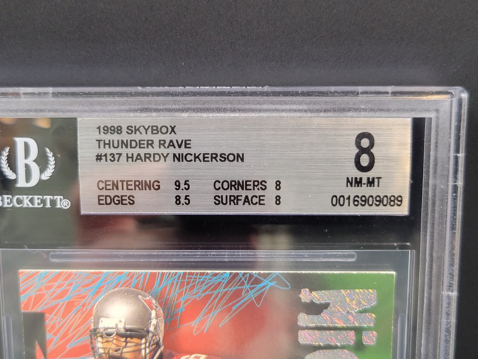 1998 Skybox Thunder Rave #157 Hardy Nickerson /150 BGS 8 Pop 1 Rare! | eBay