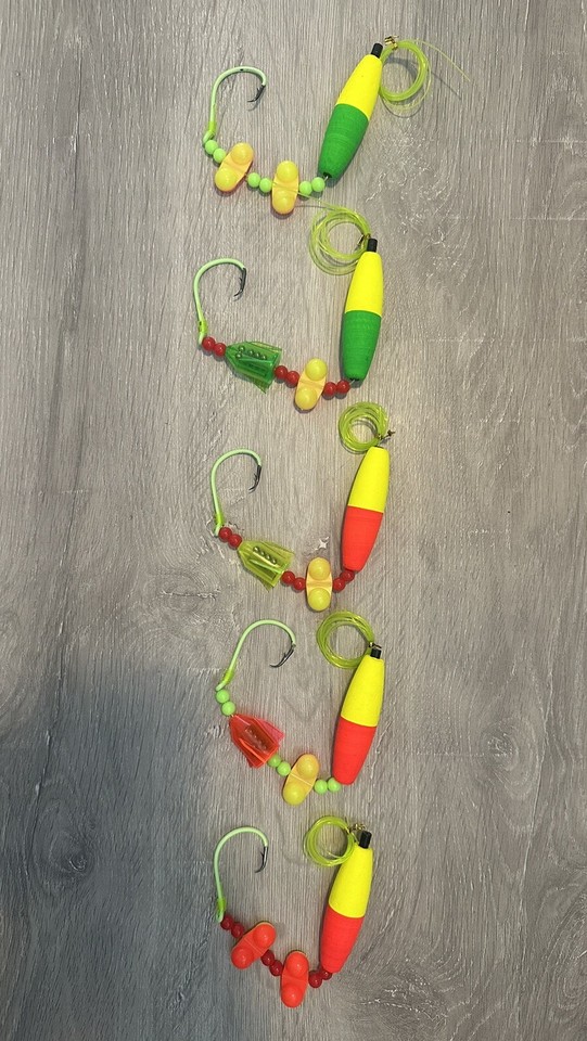 SEE VIDEO!! Catfish Float Rig Tackle Rattle Santee 6/0- 30LB Line 5pc ...