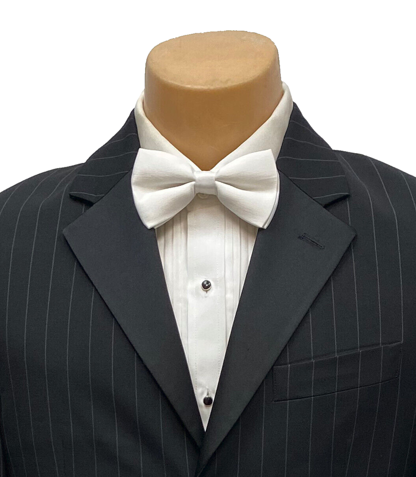 Men's Ralph Lauren Black Tuxedo with Pants Pinstriped Three Button 42XL ...