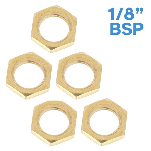 5pcs Brass 1/8" BSP Thread Hex Back Nut Pipe Fitting Locknut Low ...
