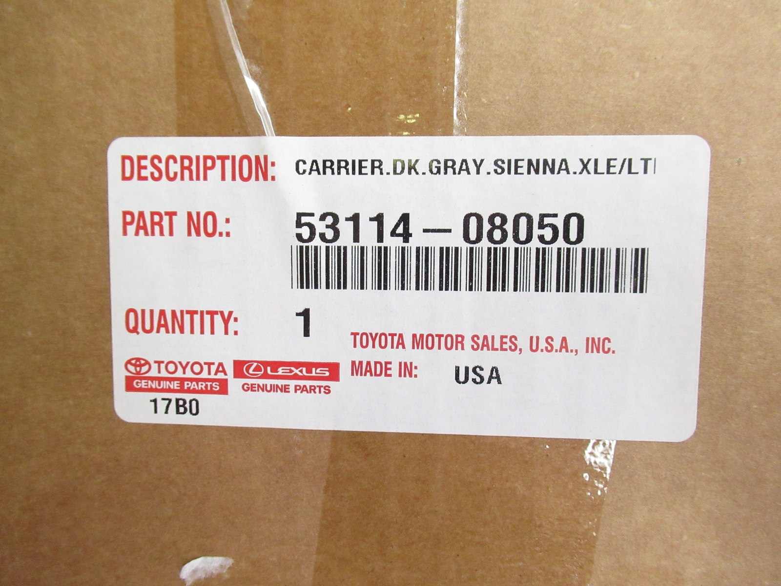 Genuine OEM Toyota 53114-08050 Front Upper Radiator Grille 2018-2020 ...