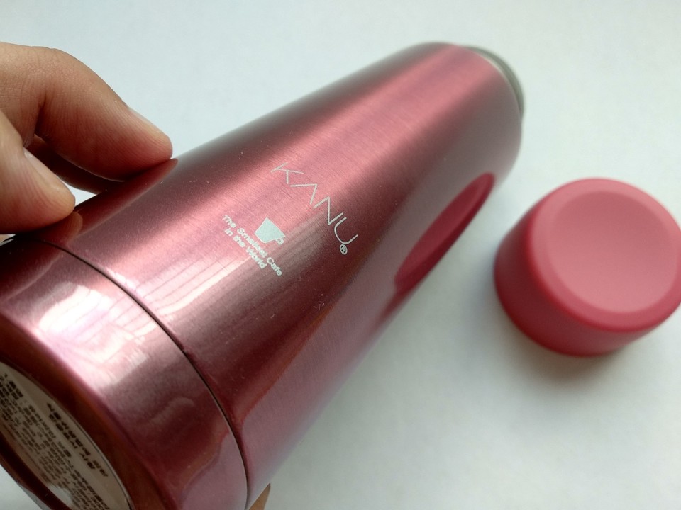KANU EUROPEAN Stainless Tumbler PINK 300ml Thermos Cold Coffee Mug GONG ...
