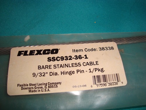 Flexco SSC932-36-1 9/32" Hinge Pin Bare Stainless **NEW** | eBay