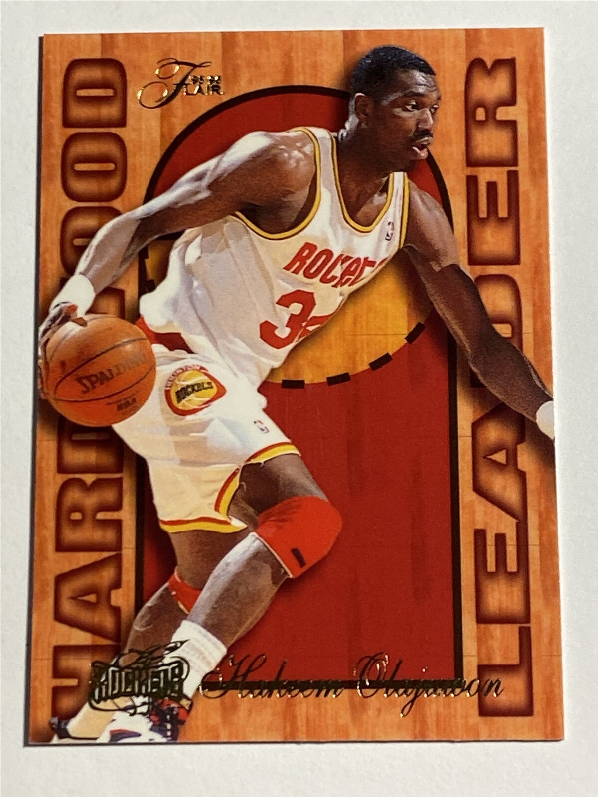 HAKEEM OLAJUWON rockets 1995-96 Flair Hardwood Leader #10 (BK1) | eBay