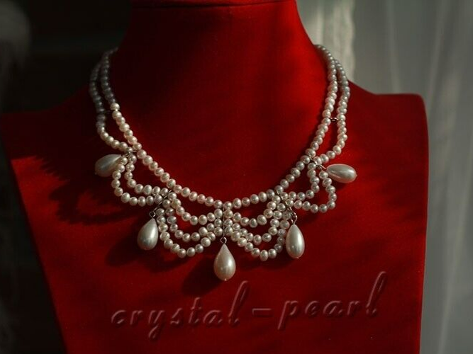 very nice AAA Akoya White Pearl Wedding Necklace Pendants christmas ...