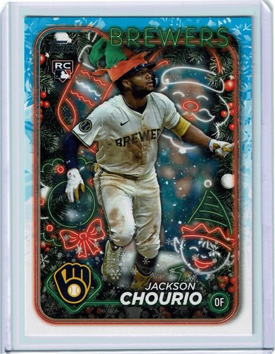 2024 Topps Holiday - Elf Hat Variation #H119 Jackson Chourio (RC, SP ...