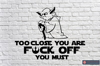 FUNNY TOO CLOSE CAR STICKERS YOUNG DRIVER BUMPER WINDOW VINYL | eBay UK