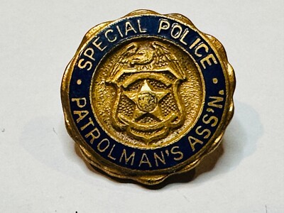 RARE Vintage Special Police Patrolman's Association Award Badge Lapel ...