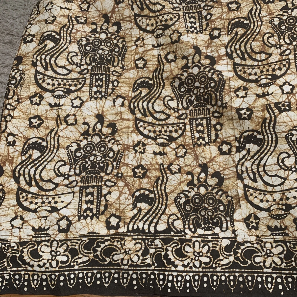 Beige Batik Fabric