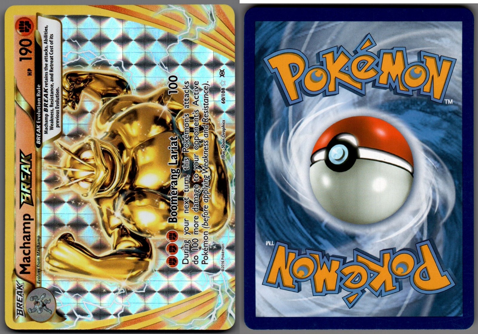 2016 Pokemon, XY Evolutions, #060/108 Machamp BREAK, Holo Rare Break | eBay