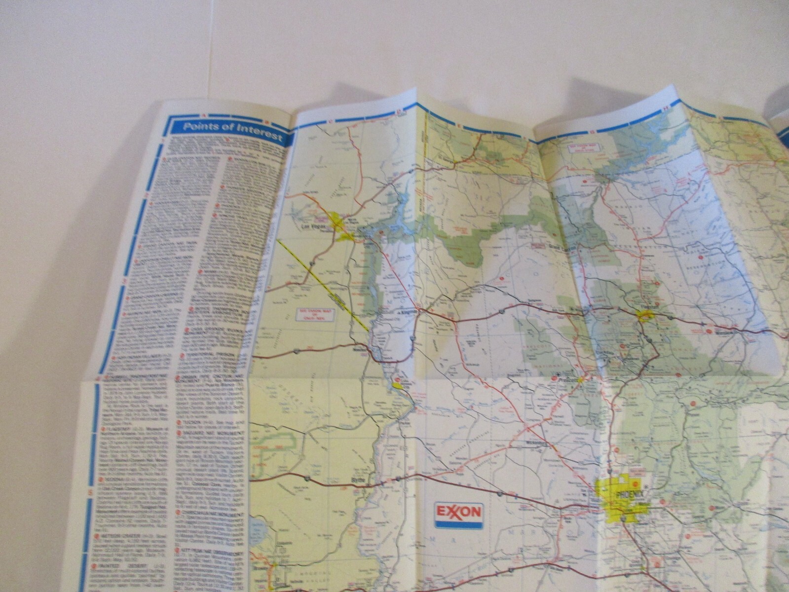1982 Exxon Arizona New Mexico Oil Gas Station Travel Road Map-DR2 | eBay