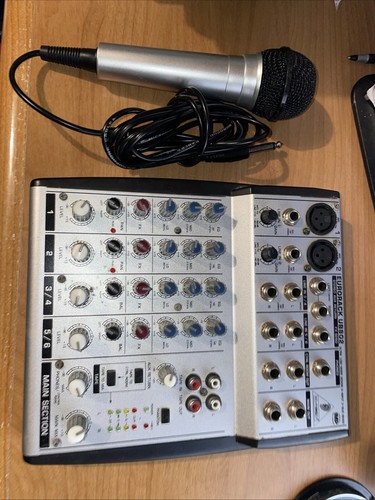 BEHRINGER EURORACK UB802 - 8 INPUT 2 BUS MIXER SILVER w/ Mic No Power ...
