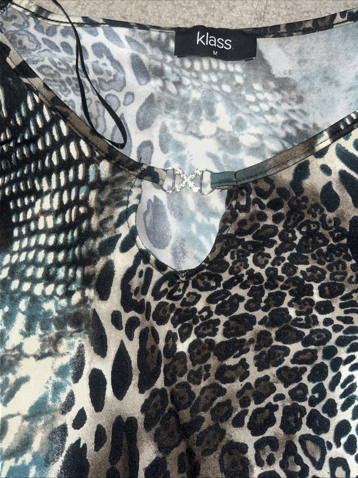 Klass By Myleen Klass Funky Short Fit & Flare Dress Animal Inspired ...