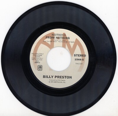 45 RPM - BILLY PRESTON - NOTHING FROM NOTHING | eBay