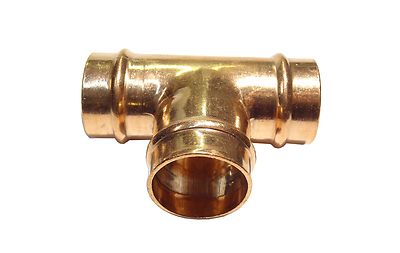 22mm Solder Ring Equal Tee | Pre-Soldered Capillary Fitting For Copper ...