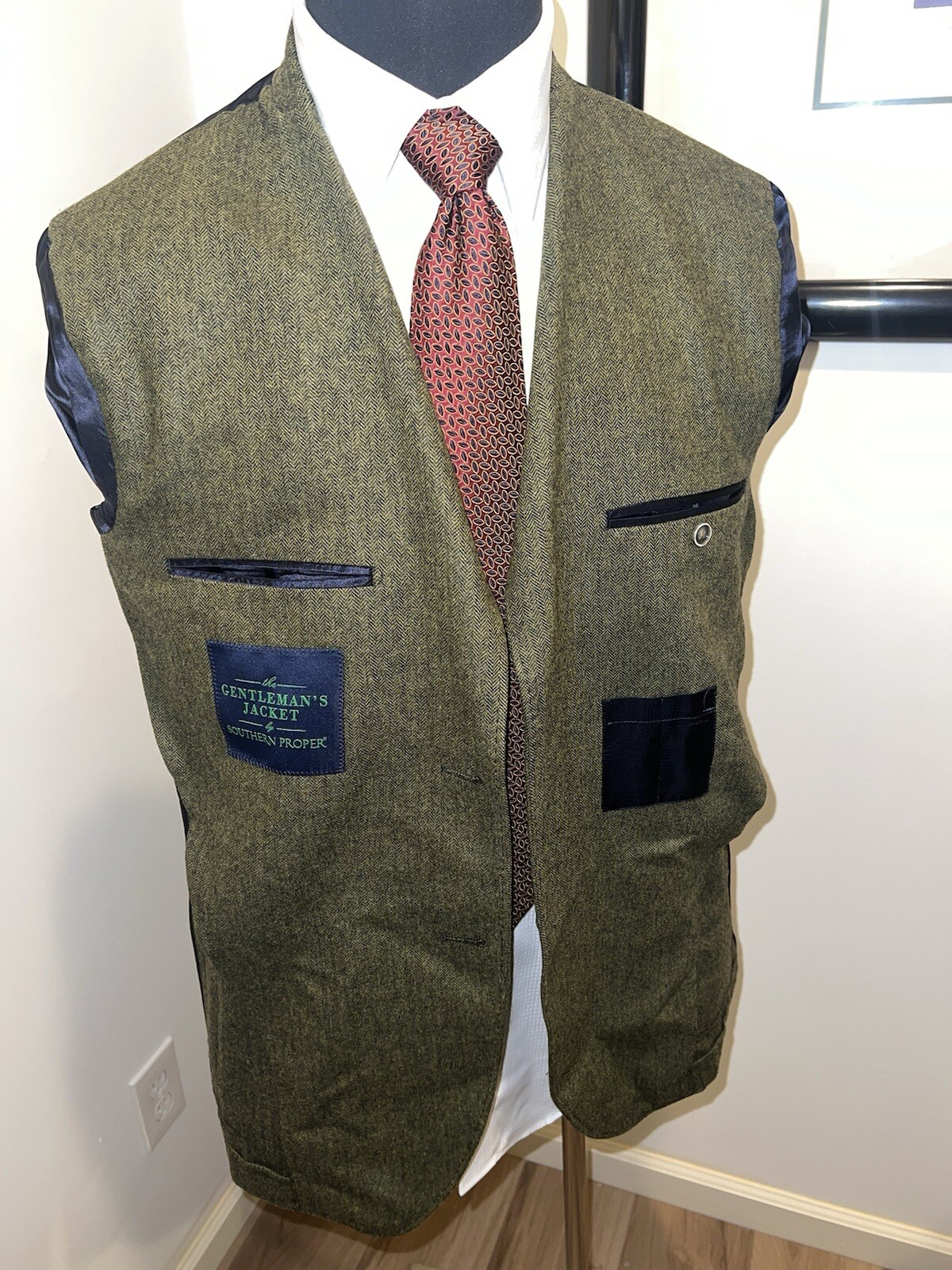 The Gentleman's Jacket by Southern Proper Herringbone Tweed Wool Blazer ...