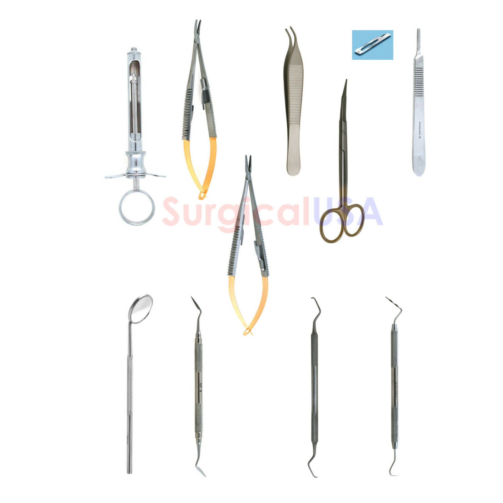 Oral Plastic Surgery Set of 122pcs Scalpel+Forceps+Scissors+Needle ...