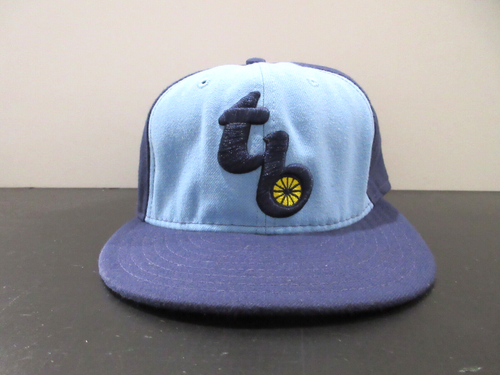 Tampa Bay Rays Hat Cap Fitted Mens 7 1/4 Blue Yellow MLB Baseball New ...