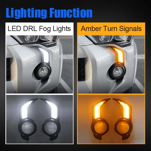 Fits For TOYOTA 4Runner 2014-2024 Daytime Running Light DRL Fog Lamp w ...