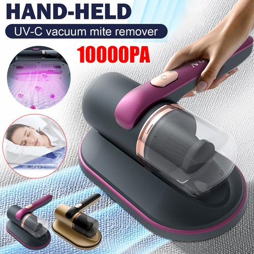 Cordless Dust Mite Remover Vacuum UV Cleaner 10000kpa Home Bed Sofa ...
