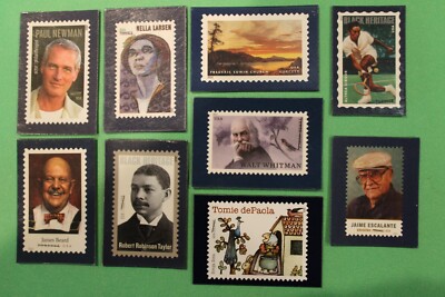 (9 Set) USPS MAGNET STAMP FAMOUS PEOPLE / USA FOREVER GIBSON LEWIS PAUL ...
