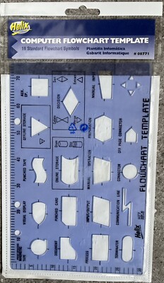 Helix Computer Flowchart Template 08771 Standard Symbols - New & Sealed ...