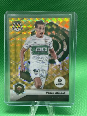 2021-22 Panini Mosaic La Liga Soccer Pere Milla #38 Mosaic Gold #/10 ...