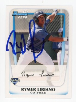 SIGNED BASEBALL CARD AUTO BOWMAN 2011 RYMER LIRIANO SAN DIEGO PADRES RC ...