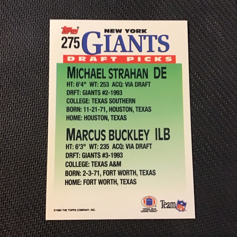1993 Topps Gold #275 Michael Strahan Rookie (NM-MT) | eBay