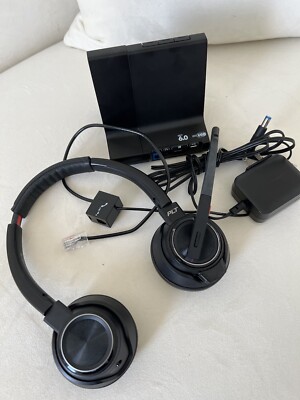 Plantronics Poly Savi W8220 Headset DECT Wireless Headset & Charge ...